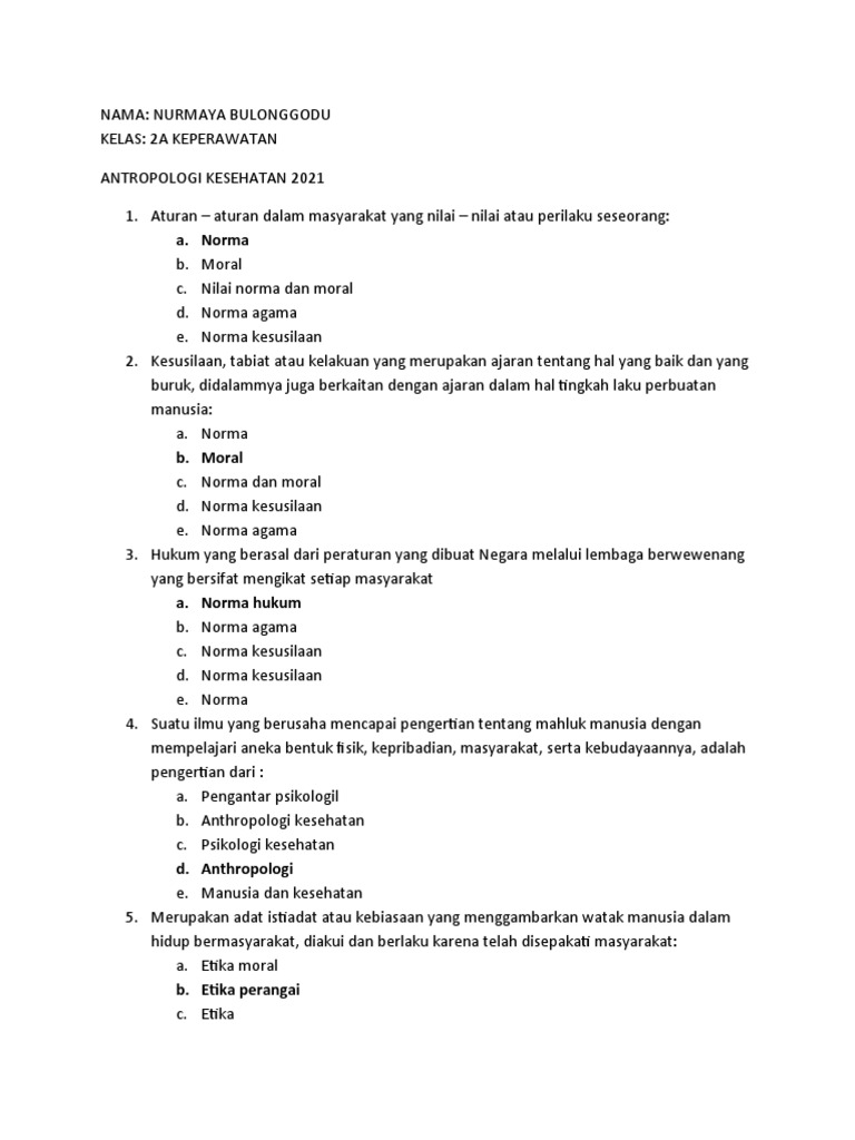 Antropologi Nurmaya Bulonggodu | PDF