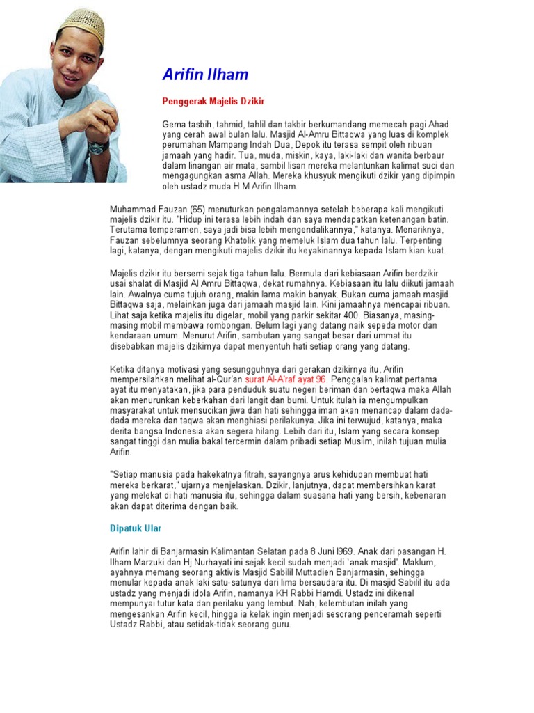 Arifin Ilham | PDF