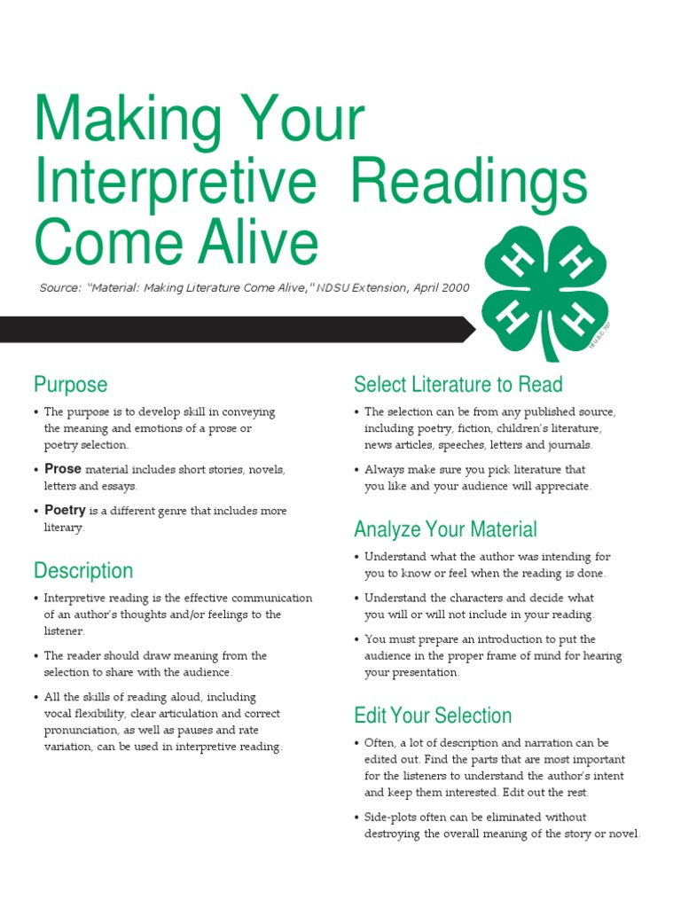 S4 Oral Interpretation | PDF | Poetry | Speech