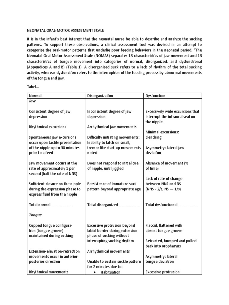 NOMAS | PDF | Infants | Tongue