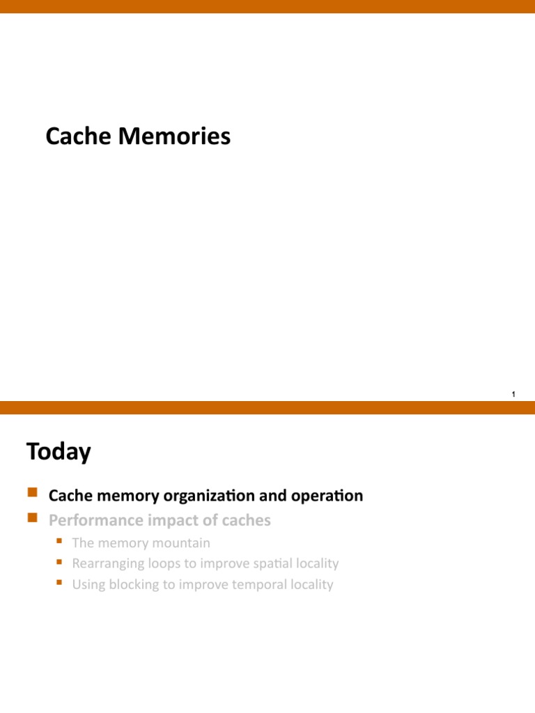 10 Cache Memories | PDF | Cpu Cache | Computer Engineering