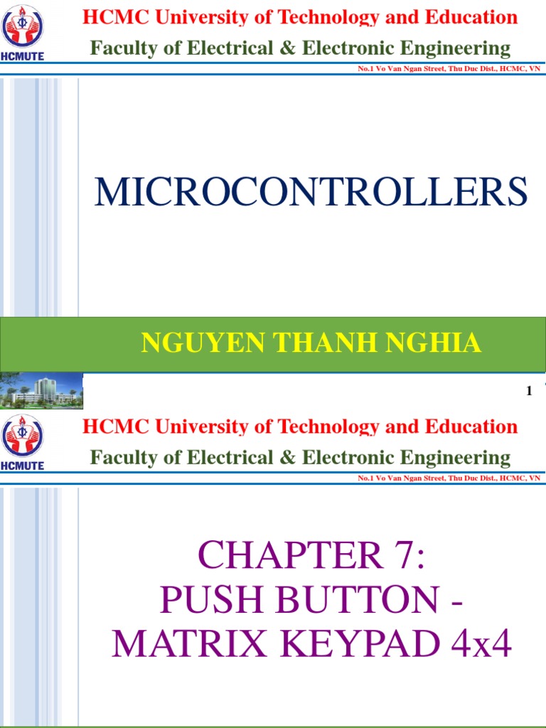 Chapter 7 - Push Button - Matrix Keypad 4x4 | PDF | Switch | Electrical ...