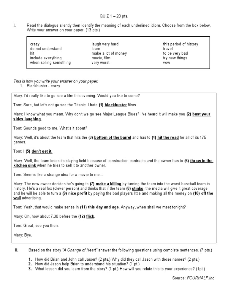 1st Grading Period Quiz 1 | PDF