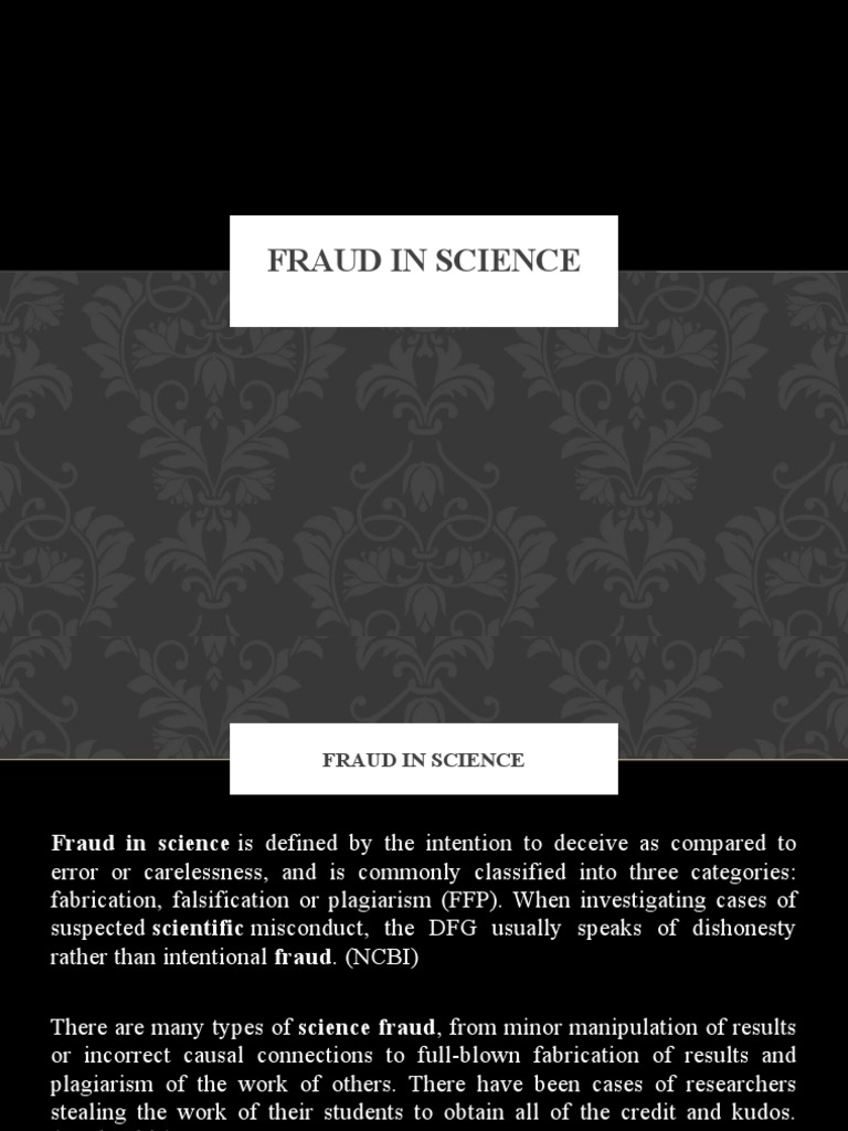 Fraud in Science | PDF | Social Science | Science & Mathematics