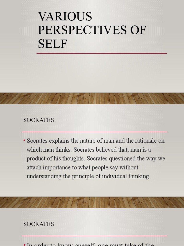 Different Views of Self | PDF | Soul | Socrates