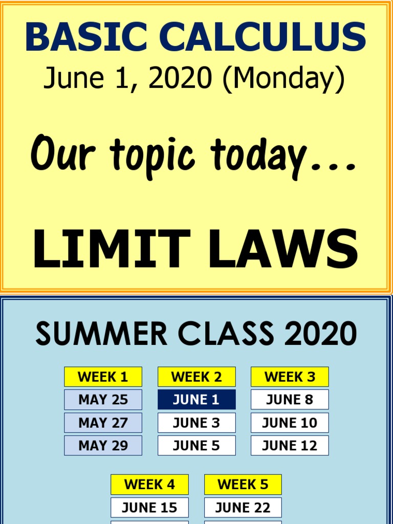 Topic 3 (Limit Laws) | PDF | Complex Analysis | Analysis
