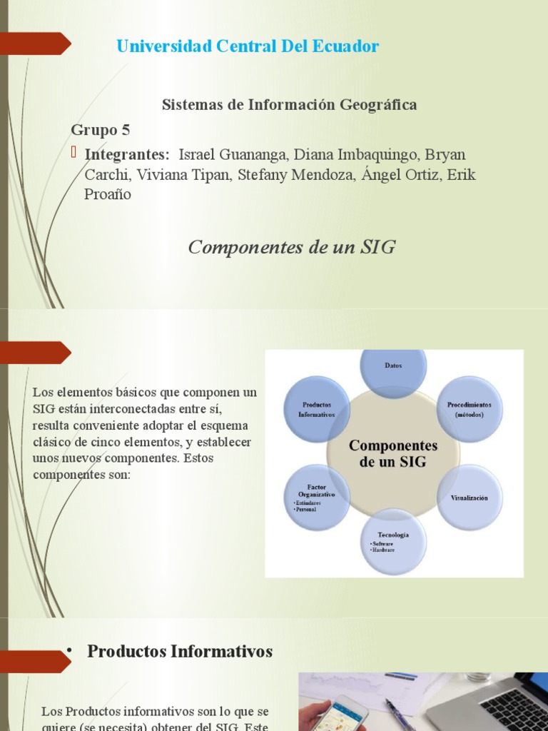 Componentes de Un SIG | PDF | Sistema de información geográfica | Software