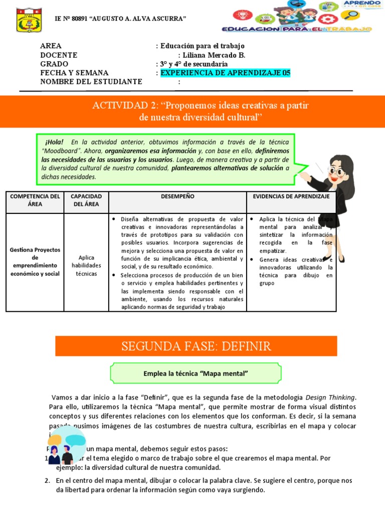 3-4° Grado Semana 5 - Actividad 2 | PDF | Aprendizaje | Diseño
