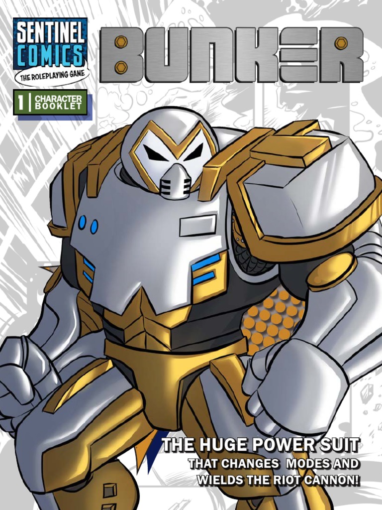Sentinel Comics The Roleplaying Game Bunker Character Booklet | PDF ...
