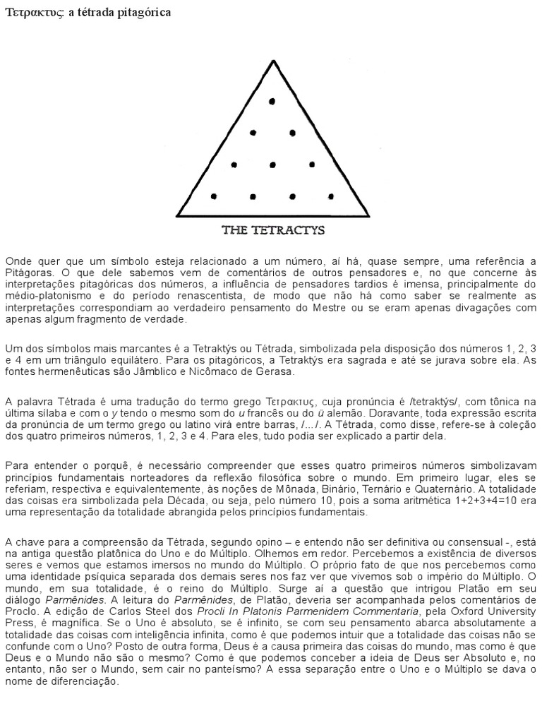 #Pitágoras - O Ponto Dentro Do Círculo | PDF | Mente | Razão