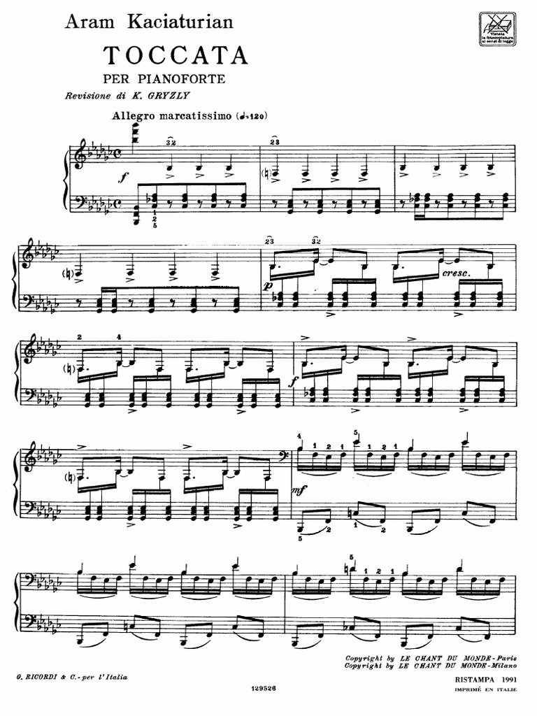 Khachaturian Toccata | PDF
