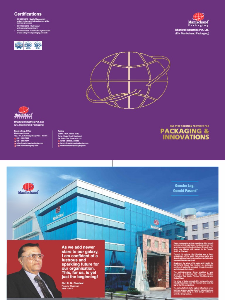 Manikchand Packaging Introduction | PDF | Packaging And Labeling ...