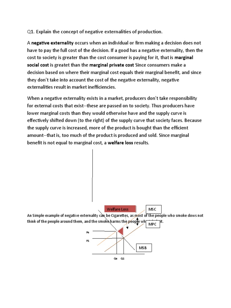 Negative Externalities in Production Explained | PDF