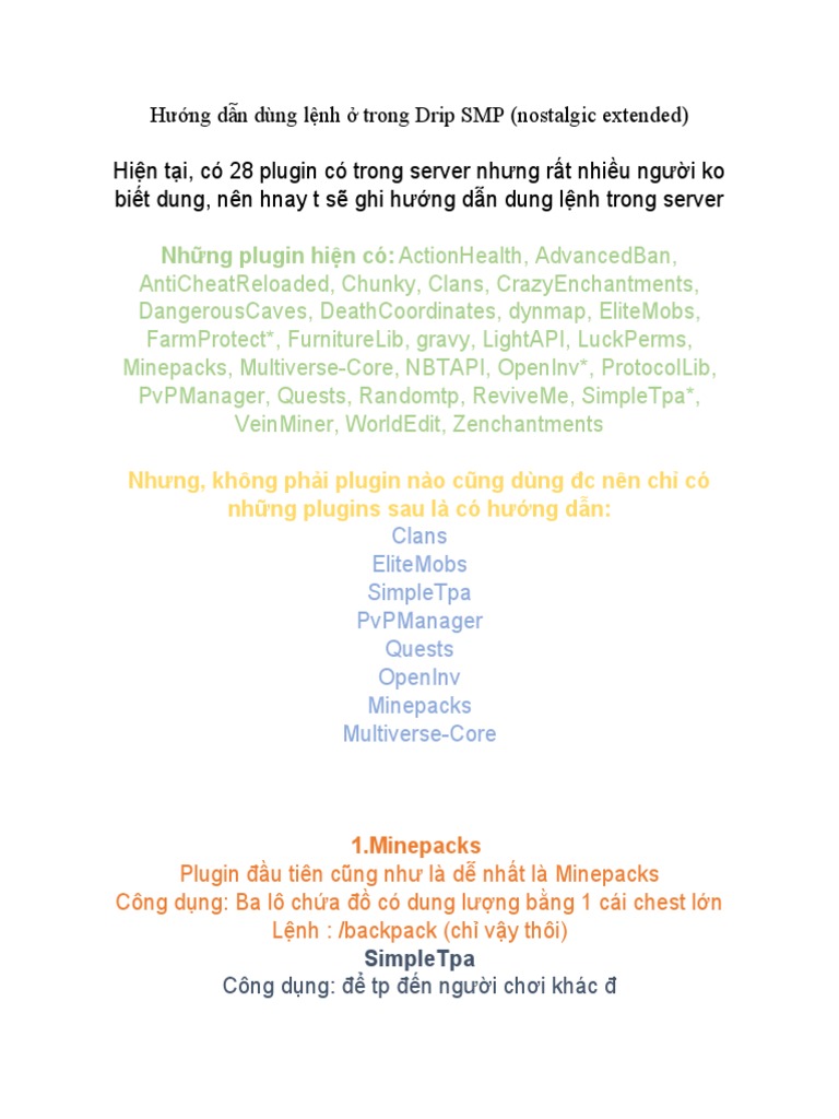 Huong Dan Dung Lenh o Trong Drip SMP | PDF