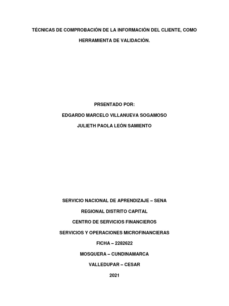 Tabla de Validación | PDF