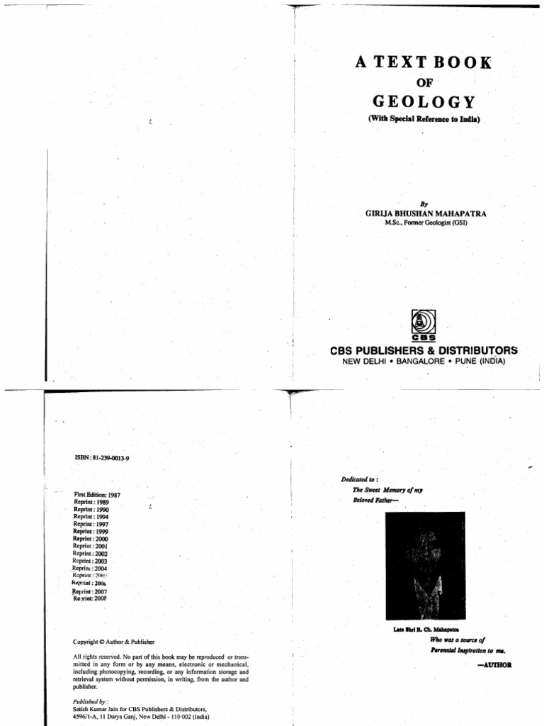 90 - Geoshare - in - A Text Book of GEOLOGY by G.B.mahapatra | PDF