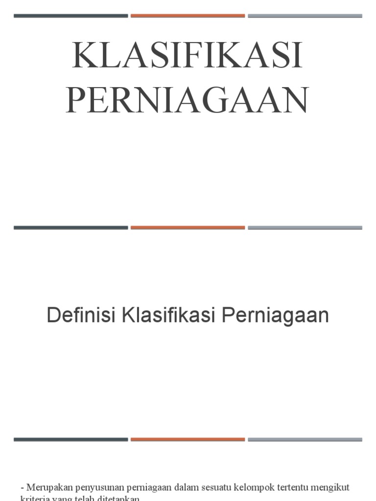 Klasifikasi Perniagaan Pdf