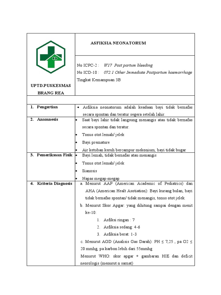 PPK Asfiksia | PDF | Kesehatan Holistik