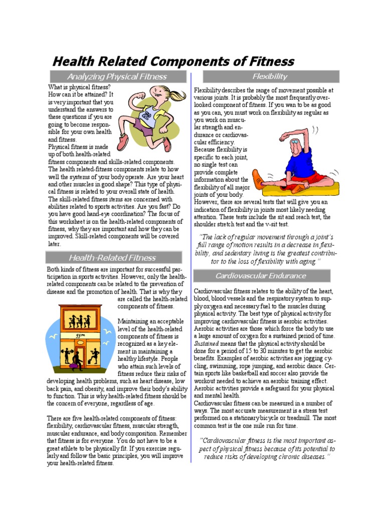 Health Related Components | PDF | Physical Fitness | Body Mass Index