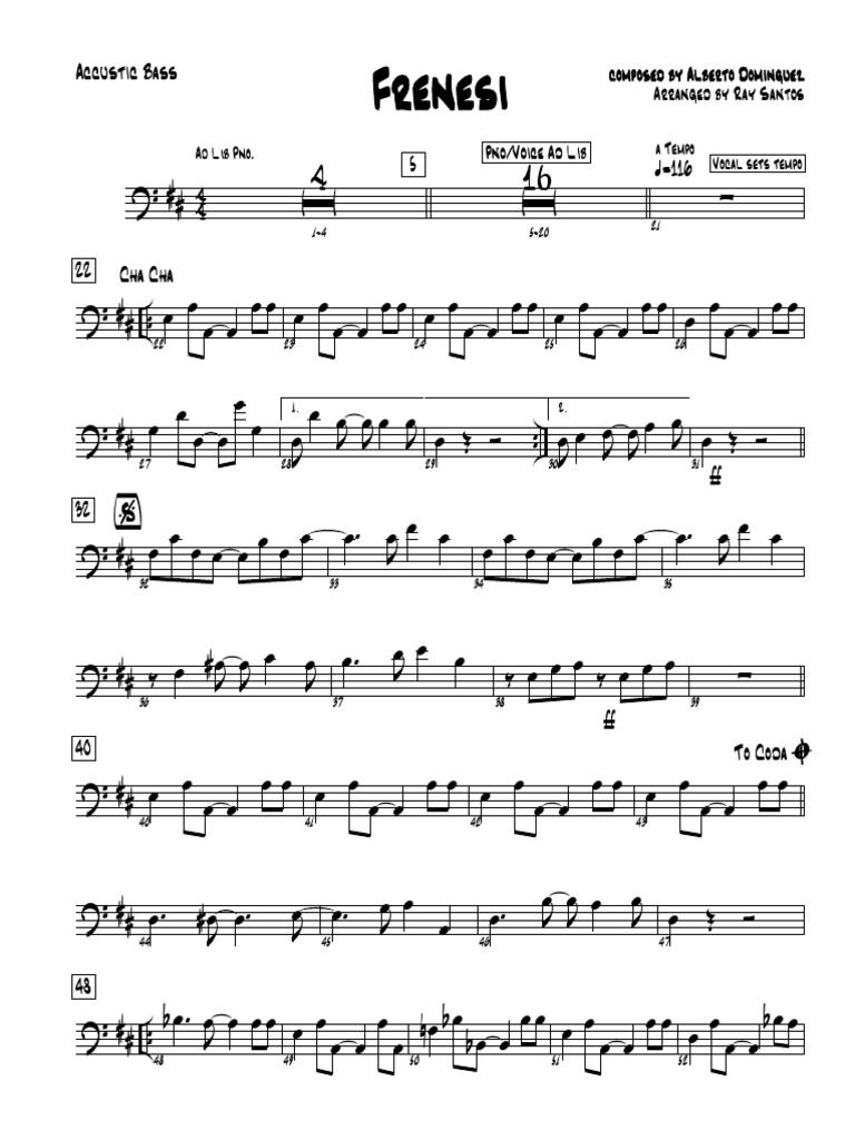 Frenesi: Accustic Bass | PDF | Elements Of Music | Lexicology