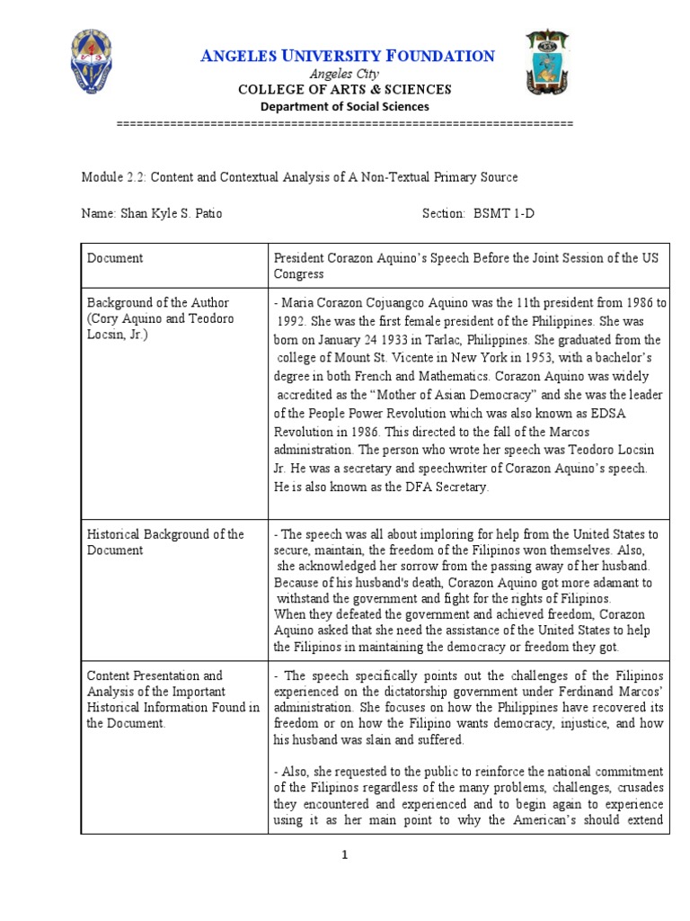 RPH Module 2.2 - Shankyle Patio-Mt1d | PDF | Corazon Aquino | Philippines