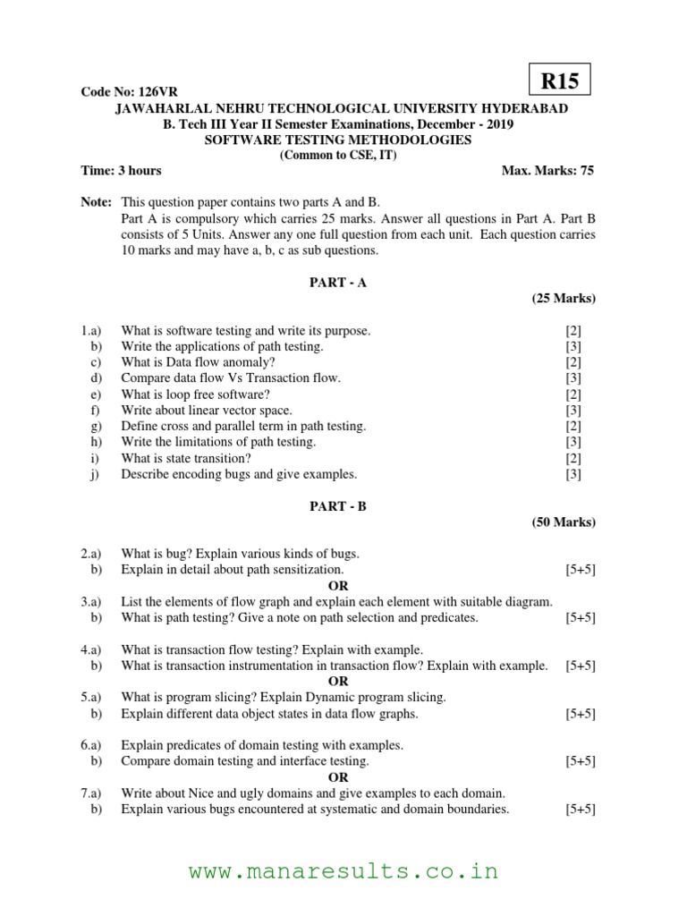 Software Testing Exam Paper 1 | PDF | Software Testing | Computing