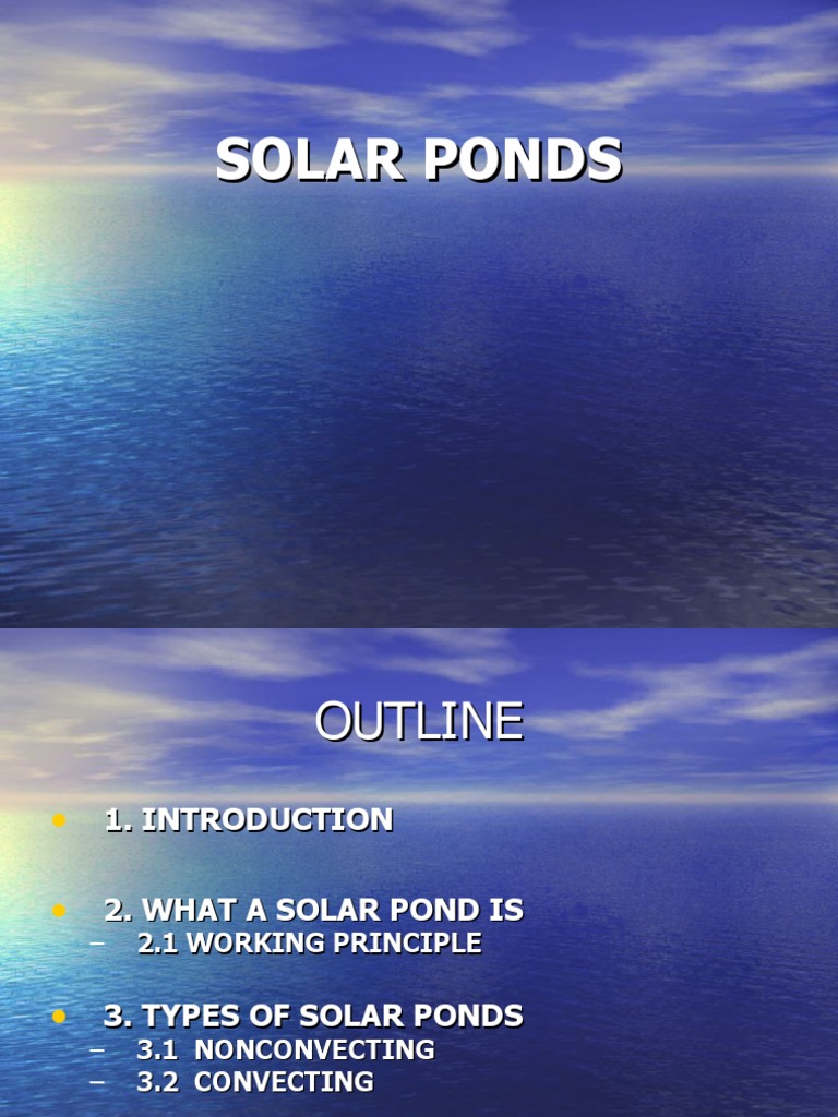 Solar - Pond | PDF | Solar Energy | Desalination