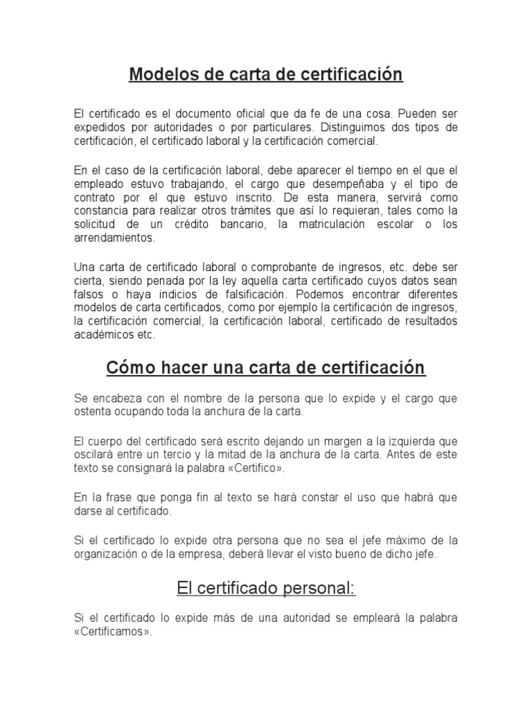 Modelos de carta de certificación | PDF | Bancos