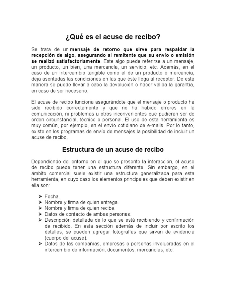 Qué Es El Acuse de Recibo | PDF | Informática
