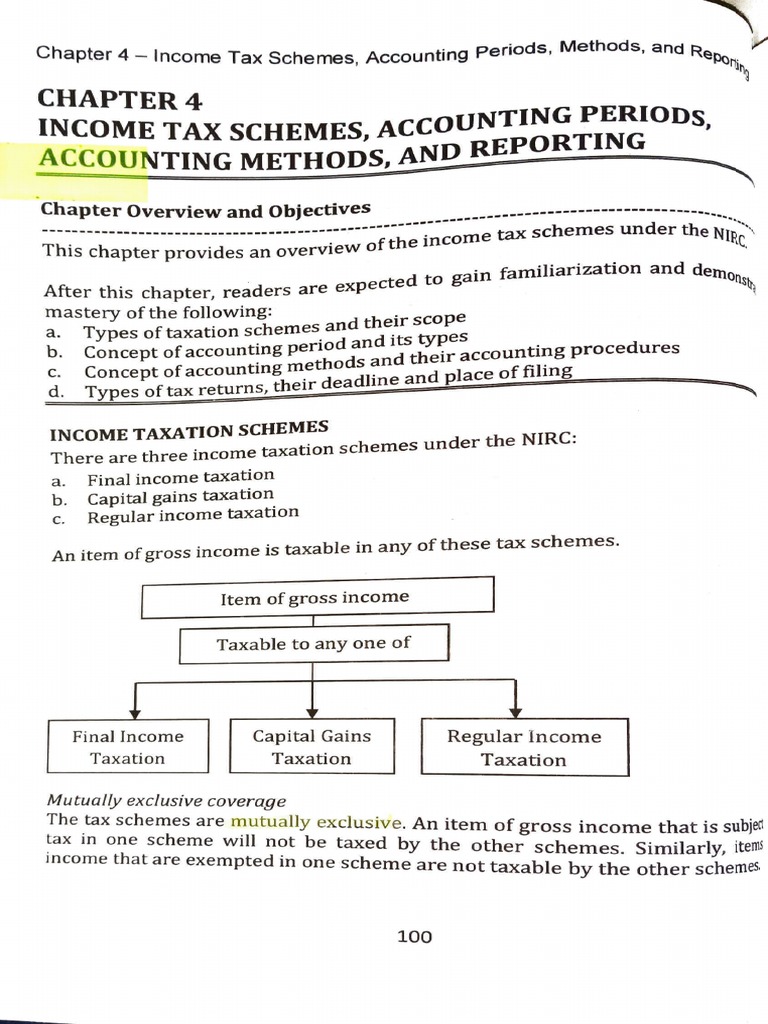 Chapter 4 Income Tax Schemes Accounting Periods Methods and Reporting ...