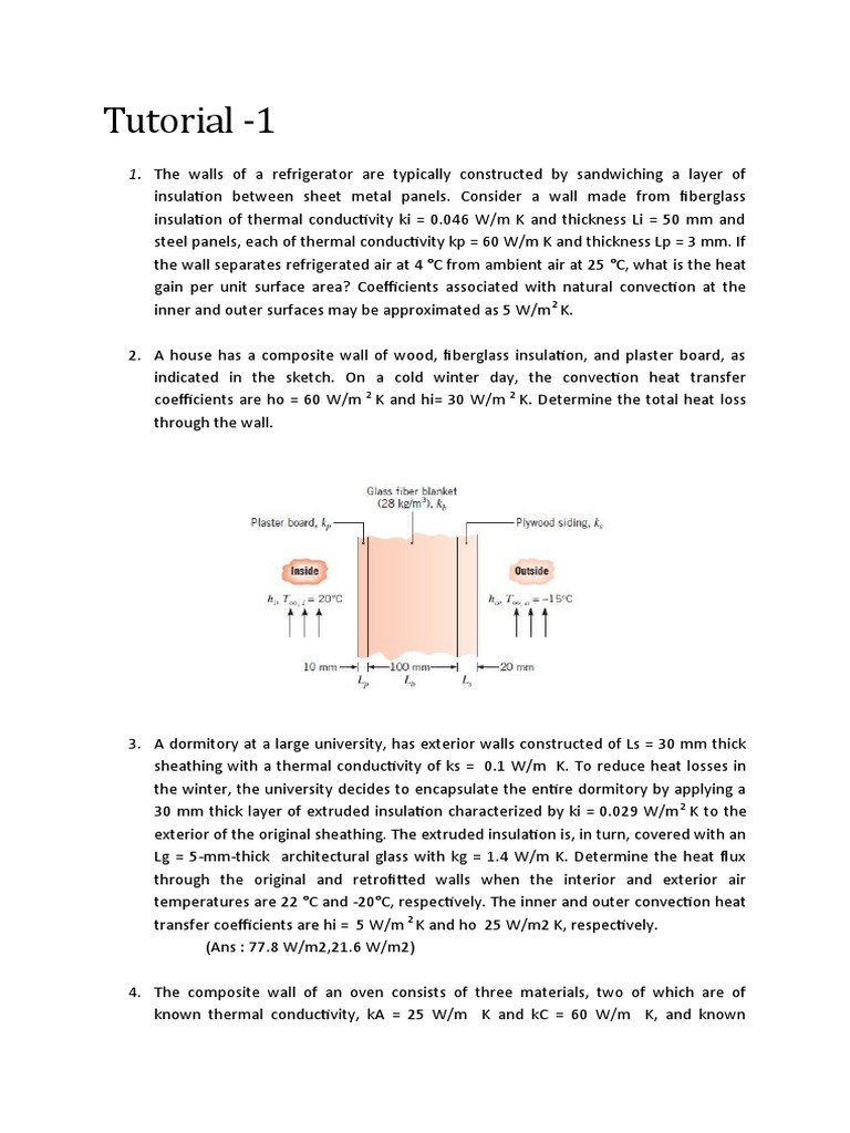 Heat Transfer Conduction Tutorial | PDF | Heat Transfer | Thermal Insulation