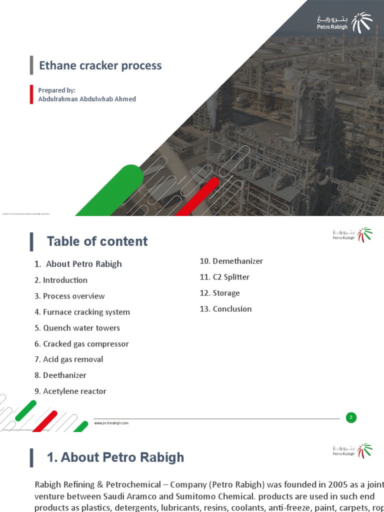 Ethane Cracker Process: Prepared By: Abdulrahman Abdulwhab Ahmed | PDF ...