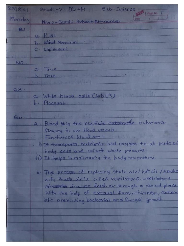 Science Answer Sheet | PDF