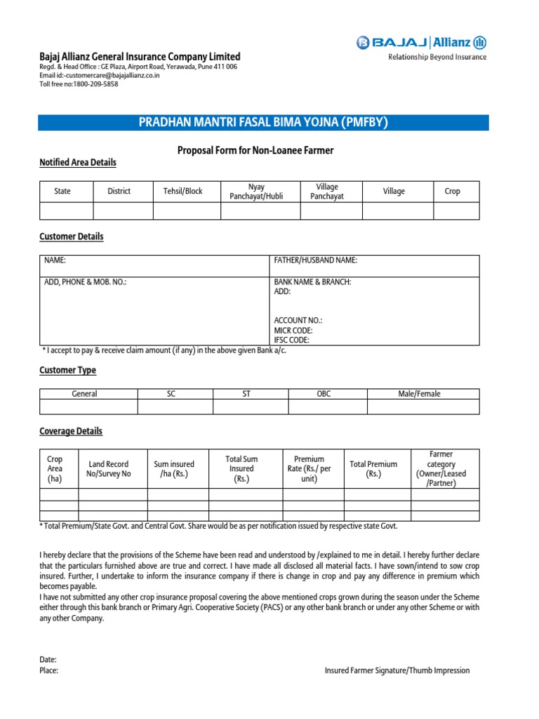BAGIC Propsal Form | PDF | Insurance | Business Law