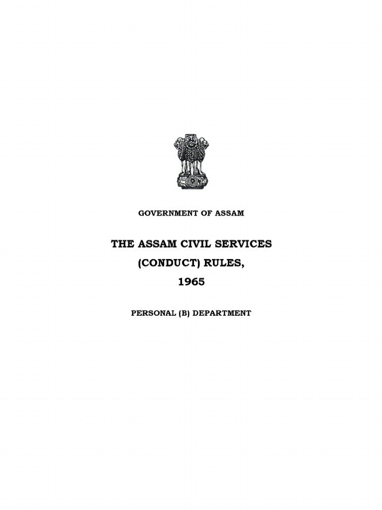 The Assam Civil Services (Conduct) Rules, 1965-0-0 | PDF
