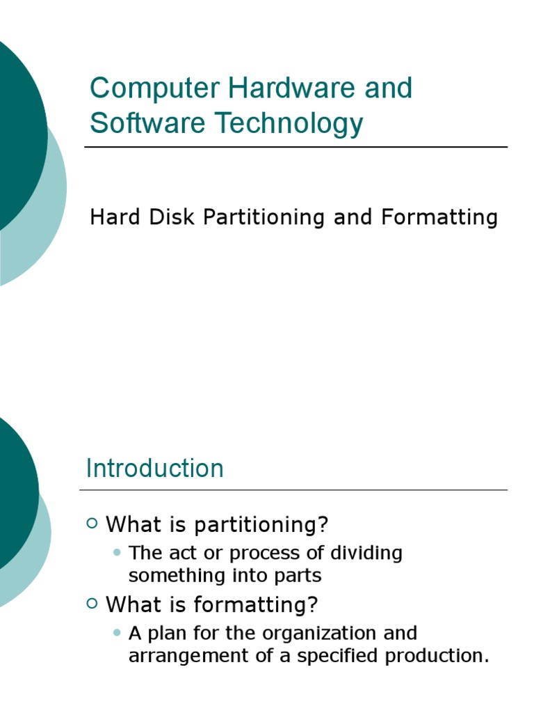 Partitioning And Formatting The Hard Disk Pdf File System Computer File