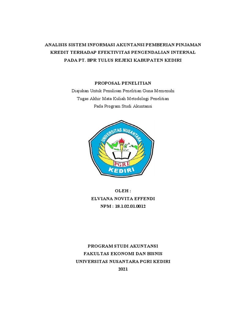 Uas Metpen - Elviana Novita E - 18.1.02.01.0012 - 3a Akuntansi | PDF | Bisnis