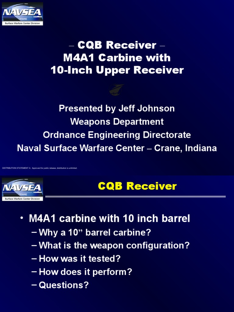 CQB Receiver - M4A1 Carbine With 10-Inch Upper Receiver | PDF ...