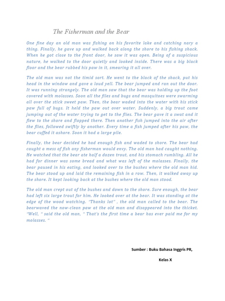 Bear's Unexpected Fishing Help | PDF