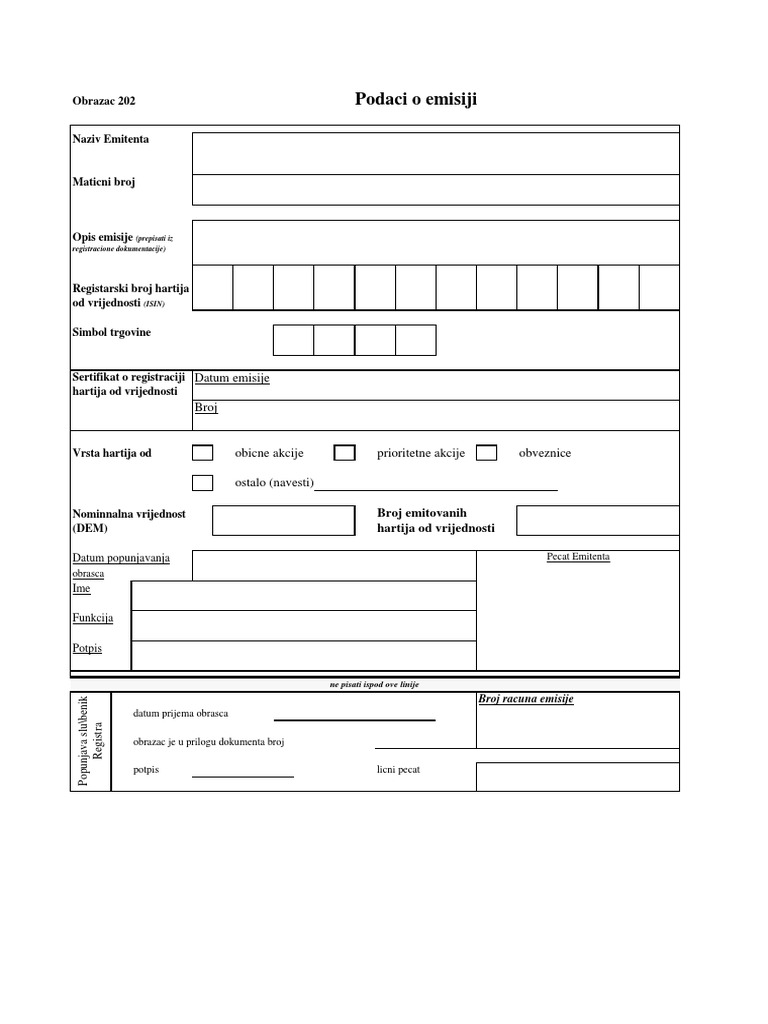 Obrazac 202 | PDF