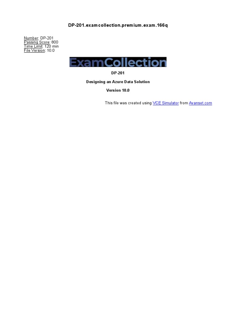 DP 201 | PDF | Databases | Microsoft Sql Server