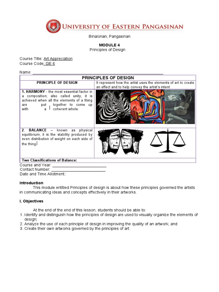 Art Appreciation Module 1 | PDF | Symmetry | Aesthetics
