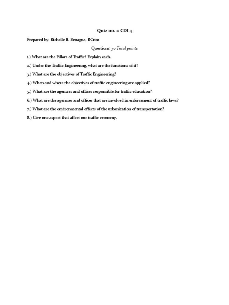 CDI 4 - Quiz 1 | PDF