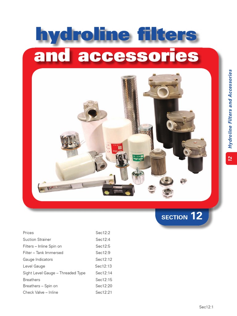 And Accessories: Hydroline Filters | PDF | Pump | Mechanical Engineering