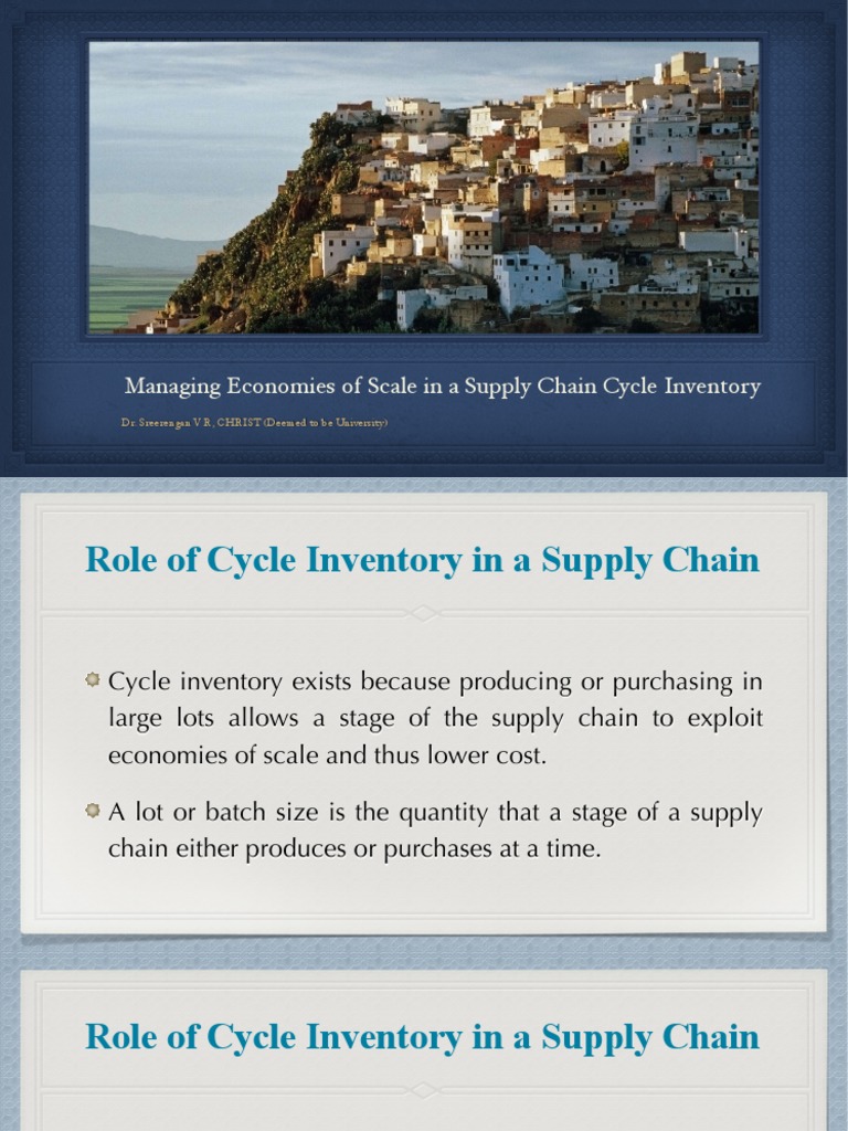 2C Role of Cycle Inventory | PDF | Inventory | Supply Chain