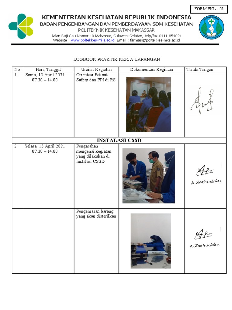 Form PKL-01 Logbook-1 | PDF