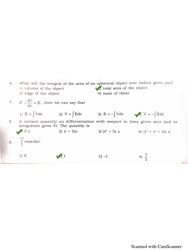 Integration Work Sheet | PDF
