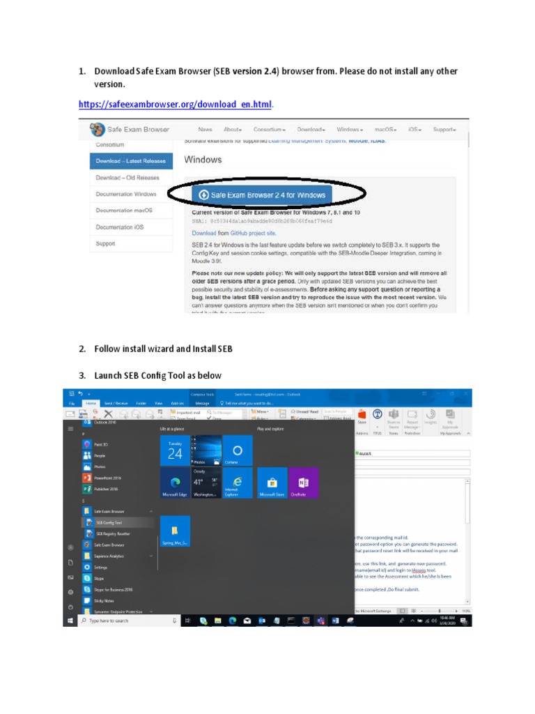 Configuring Safe Exam Browser 2.4 | PDF | Computers
