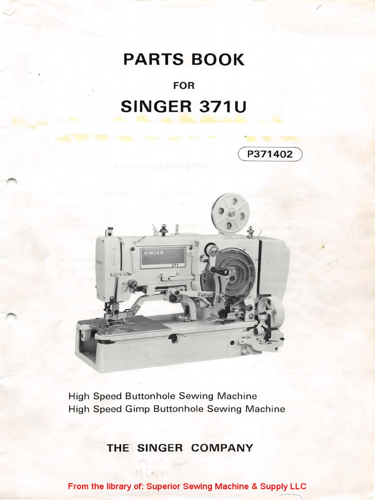 Parts Book: The Singer Company | PDF | Screw | Sewing Machine