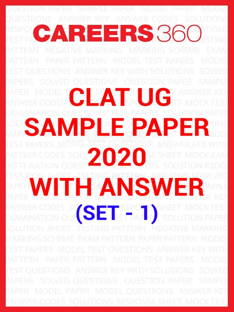 CLAT Sample Paper 2020 With Answers Set 1 | PDF | Autoimmune Disease ...